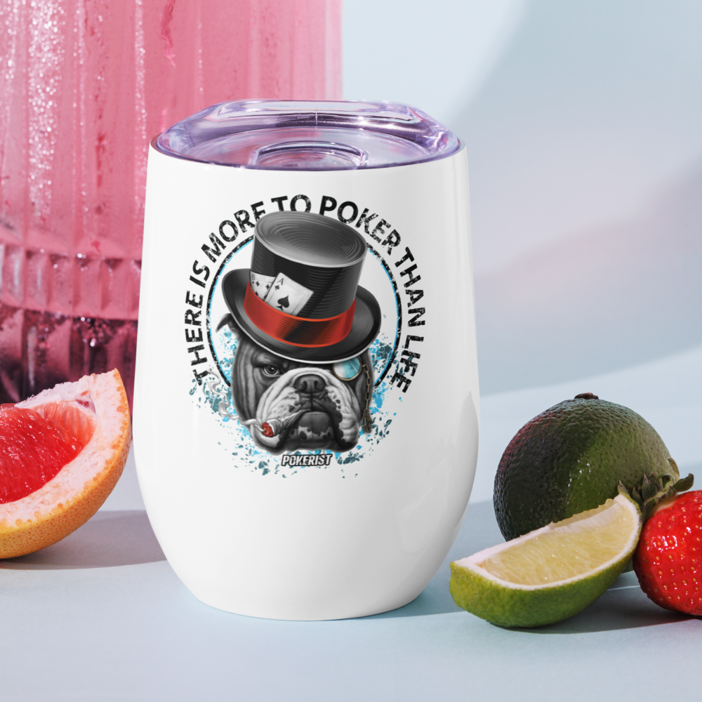 Poker Tumbler with Dog Hat Design – Pokerist & Blackjackist